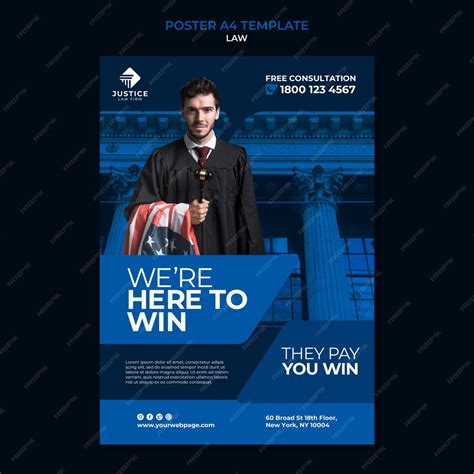 Free Psd Law Poster Design Template