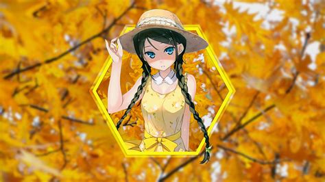 Kantoku Yellow Dress Geometry Shapes Anime Girls Nature