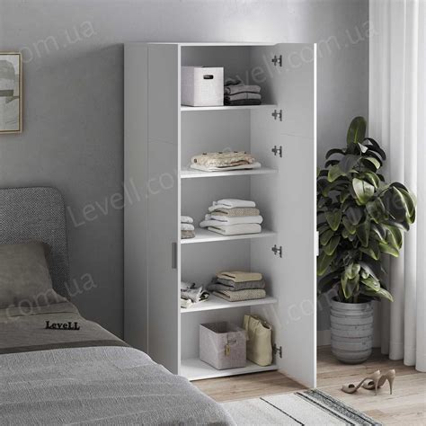 Шафа шкаф з полицями в спальню прихожу офіс на балкон колір БЕТОН 2 879 грн Меблі для