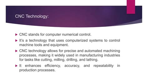 Classification Of Nc And Cnc Technologypptx Technology And Computing