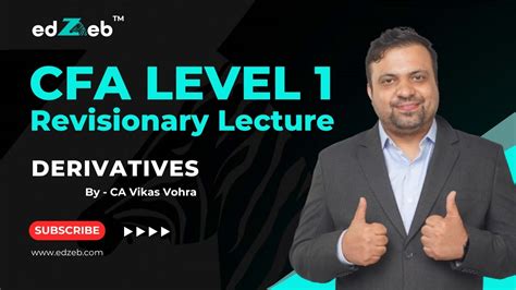 Cfa Level 1 Derivatives Revision Lecture By Ca Vikas Vohra Edzeb Youtube