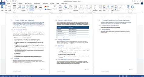 Quality Assurance Plan Templates Ms Word Excel Ms Office