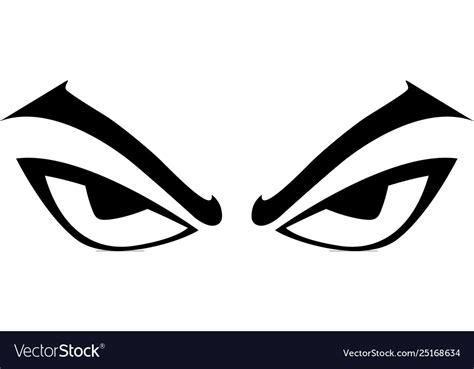 Angry Eyes Royalty Free Vector Image Vectorstock