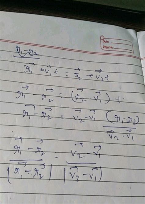 7 Two Particles A And B Move With Constant Velocities V1 And V2 At
