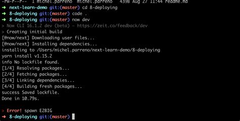 Now Dev Return Spawn E2big · Issue 2878 · Vercelvercel · Github