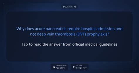 Why Does Acute Pancreatitis Require Hospital Admission And Not Deep