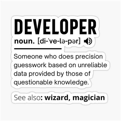 Developer Dictionary Definition Funny Developers Design Ideal For
