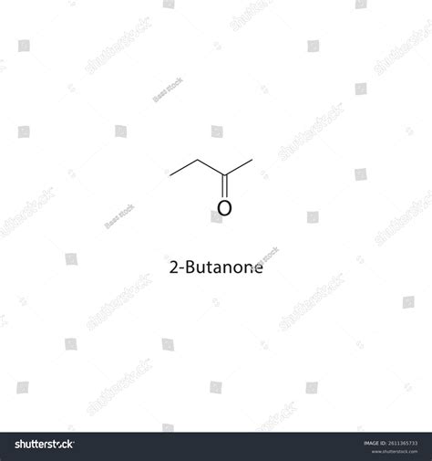 2 Butanone Skeletal Structure Ketone Compound Schematic Stock Vector Royalty Free 2611365733