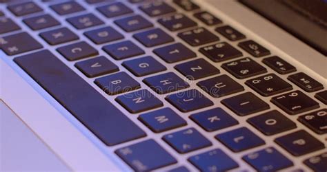 Laptop Keyboard Buttons Workplace Symbols Letters Designate Buttons Pressed Stock Footage