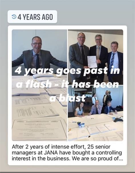 I Cant Believe 4 Years Has Passed Since We Did The Management Buy Out