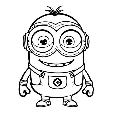 Giddy Glimmer Minion Ausmalbild Kostenlos Herunterladen