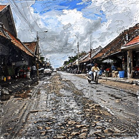 Ai创作图敦善班丹街 暹粒大街 库塔街景 湿漉漉的街道 暹粒街景 柬埔寨水彩水墨山水 暹粒市街景 水漫街道 阵雨前的小镇 柬埔寨水彩吴哥窟水彩 芭提雅街路 巴厘岛街景 拉差达大街 马德望街景
