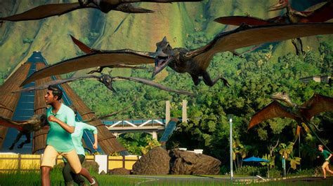 Pterosaurs Attack Main Street Jurassic World Movie Jurassic World