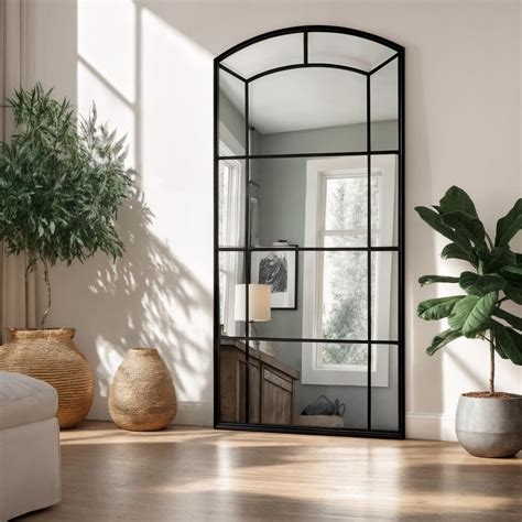 Arched Window Wall Full Length Mirror Arched Window Big Wall Mirror