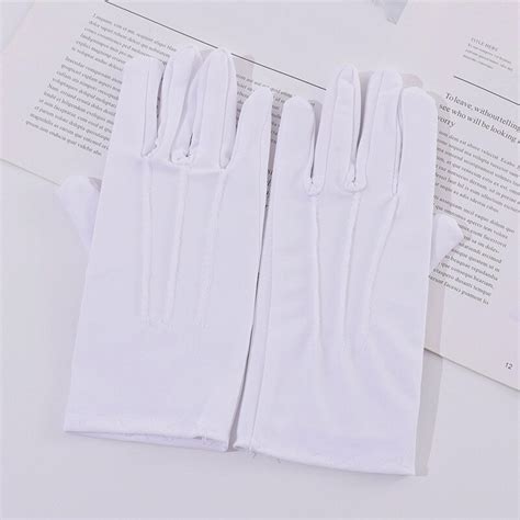 White Gloves Magician Honor Guard Hands Protector Grandado
