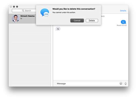 Macbook Pro How To Delete All Conversations All At Once In Imessage Ask Different