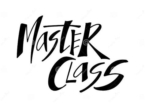 Letra Isolada Manuscrita De Classe Mestre Ilustração Do Vetor