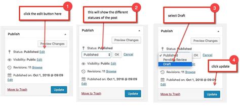 how to save a post page as a draft in wordpress