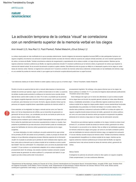 Early Visual Cortex Activation 2 Pdf Discapacidad Visual Corteza