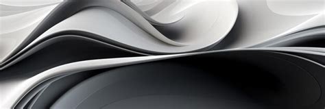 Intertwining Lines And Curves Abstract Shapes In Monochrome Colors Premium Ai Generated Image