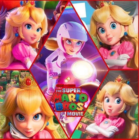 Super Mario Bros Movie Poster With Princess Peach