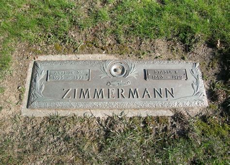 Arthur Zimmermann Sr 1896 1971 Find A Grave äreminne