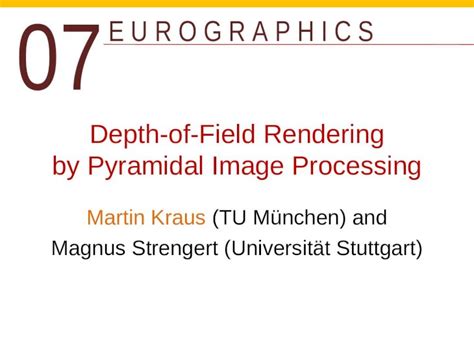ppt depth of field rendering by pyramidal image processing dokumen tips