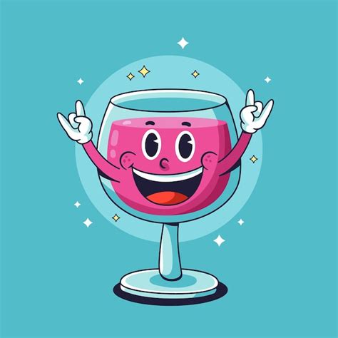 Free Vector Hand Drawn Wine Glass Cartoon Illustration