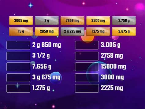 ස්කන්ධය 7 ශ්‍රේණිය Match Up