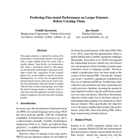 Predicting Fine Tuned Performance On Larger Datasets Before Creating Them Acl Anthology