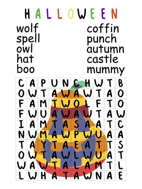 19 Free Halloween Word Search Printables Parade