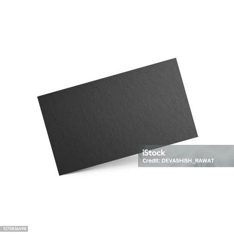 격리 된 흰색 배경에 검은 질감 명함 모형 템플릿 3d 일러스트 0명에 대한 스톡 사진 및 기타 이미지 0명 3차원 형태 검은색 Istock