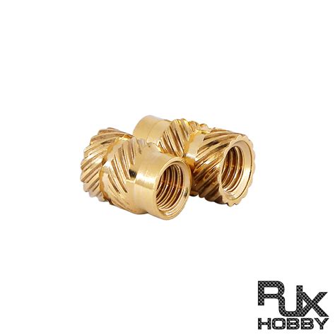 Rjx 100pcs M4 Brass Insert Nuts Hot Melt Molding Copper Heat Inserting