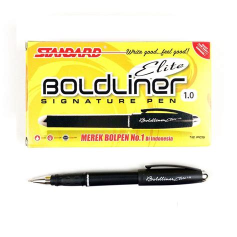 Ballpoint Standard Boldliner Elite Signature Pen 10 Biru