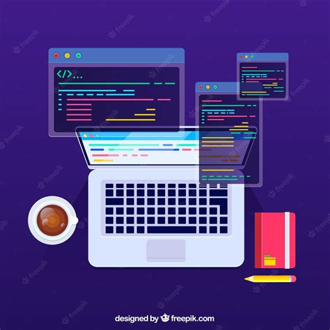 Premium Vector Programmers Concept With Flat Design