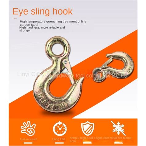 5t Galvanized Non Standard Hook Wire Rope Hook Sling Eyelet Heavy Hook