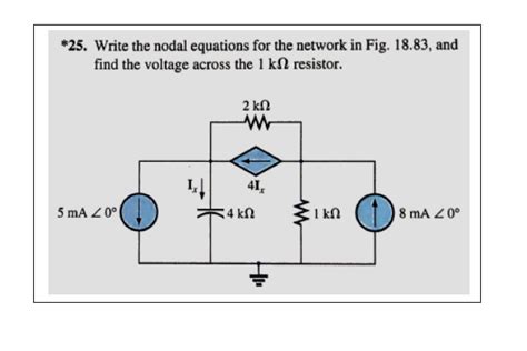 solved 25 write the nodal equations for the network in fig