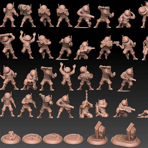3d Printable Xcom Terror From The Deep Aquanauts By Sharedog Miniatures 3d Printable Xcom Terror From The Deep Aquanauts By Sharedog Miniatures