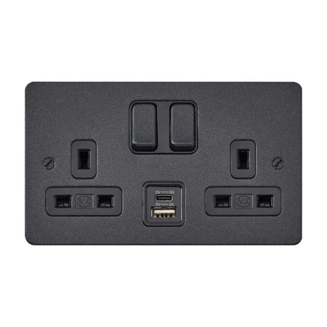 EDGE USB Integrated SwitchSocket USB Charging Sockets Sockets Modules Lighting