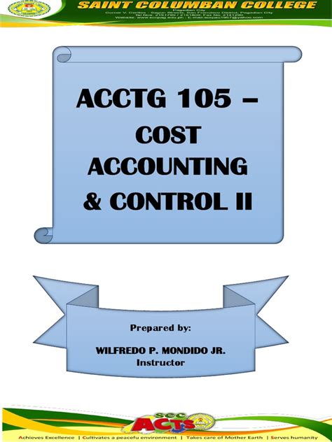 Acctg 105 Module 4 Process Costing Fifo And Average Costing Methods Pdf Inventory Cost