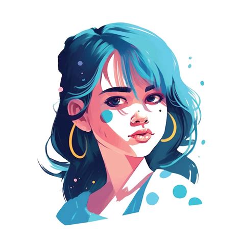 Premium Vector Cute Girl Colorful Vector Ilustration