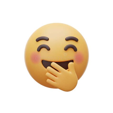 Joyful 3d Emoji Rendering A Giggle Inducing Digital Character Stock