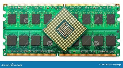 Computer Component Ram And Cpu Stock Image Image Of Isolated Closeup