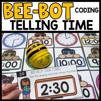Bee Bot Printables Telling Time Hour Half Hour Coding Robotics Mat Bee Blue