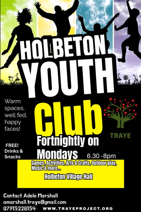 Holbeton Youth Club Poster Totnes Rural Area Youth Engagement Project