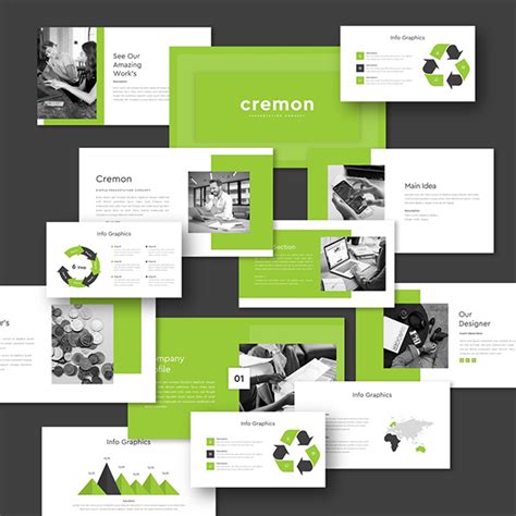 Шаблон презентации бизнес концепции компании Cremon Biecom Market