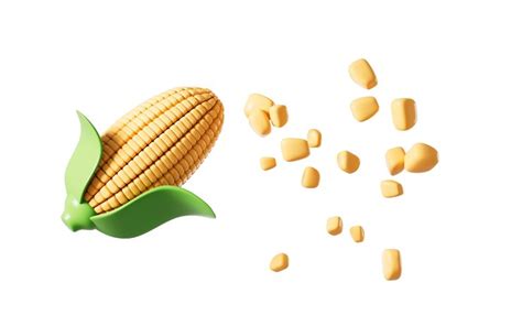 Premium Photo Cartoon Corn Model 3d Rendering