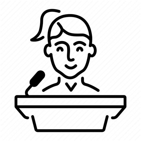 Presenter Speech Oration Lecture Seminar Icon Download On Iconfinder