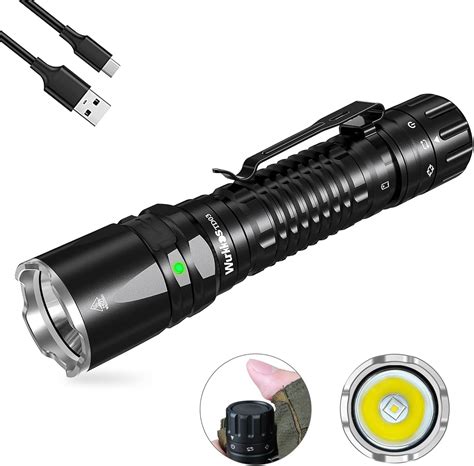 Wurkkos Td03 Led Tactical Flashlight High Lumensrechargeable