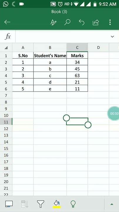 Ms Excel Mobile How To Sort Ascending And Descending Order Youtube